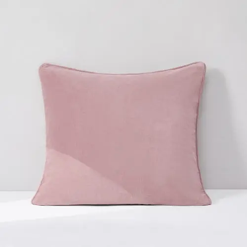 CHUKS COLLINS X LUSH DECOR Terran Velvet Pillow Cover - Dusty Pink