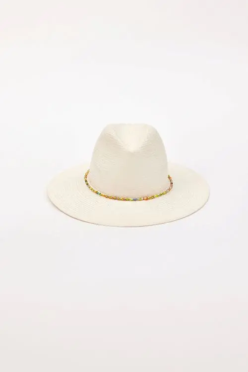 Hat Attack Charlotte Traveler Hat - White/multi