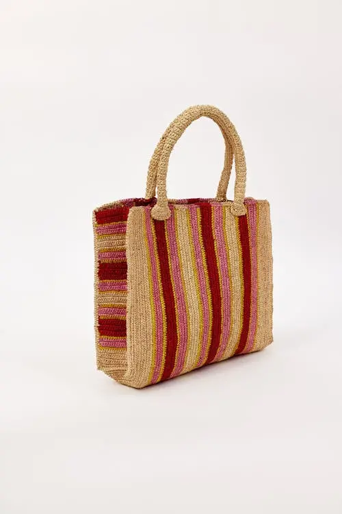 Hat Attack Arlington Stripe Tote - Sunset Stripe