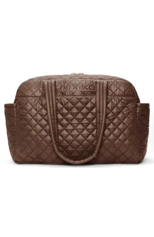 Mz Wallace Quilted Nylon Duffle Bag - Walnut