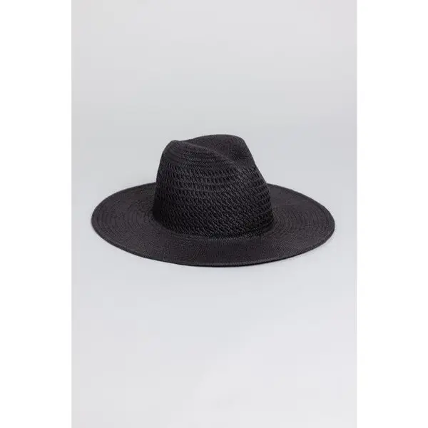 Hat Attack Luxe Vented Packable Fedora - Black