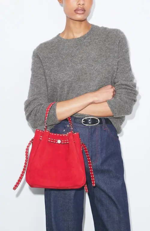 Tory Burch Romy Suede Bucket Bag - Red