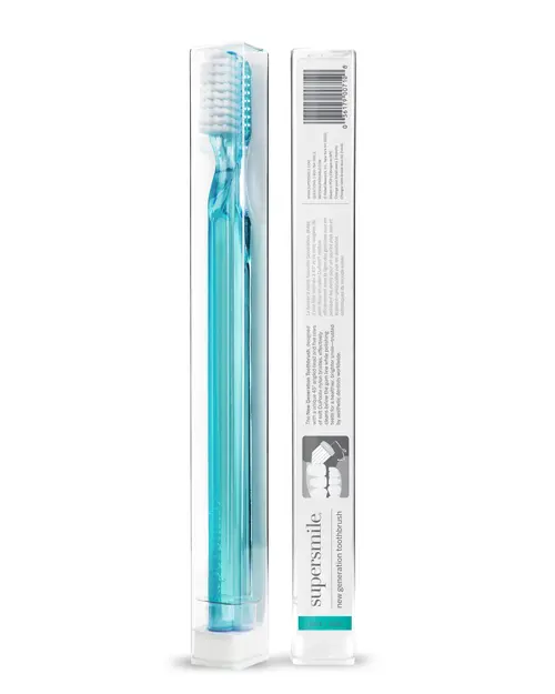 SUPERSMILE New Generation 45° Patented Long Toothbrush - Blue