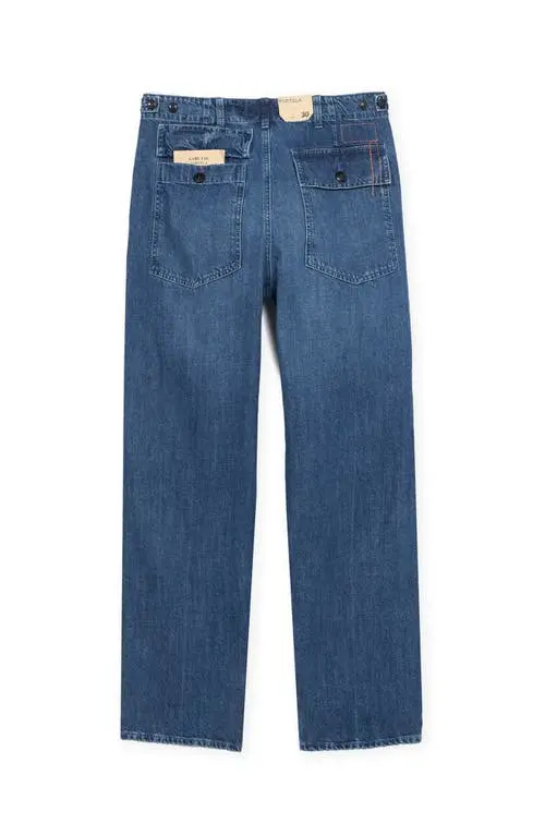 FORTELA Relaxed Fit Denim Trousers - Blue