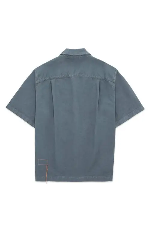 FORTELA Bowling Short Sleeve Shirt - Sky