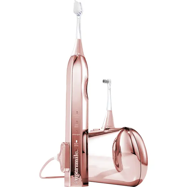 SUPERSMILE Zina45 Sonic Pulse Toothbrush + Travel Case - Chrome Rose