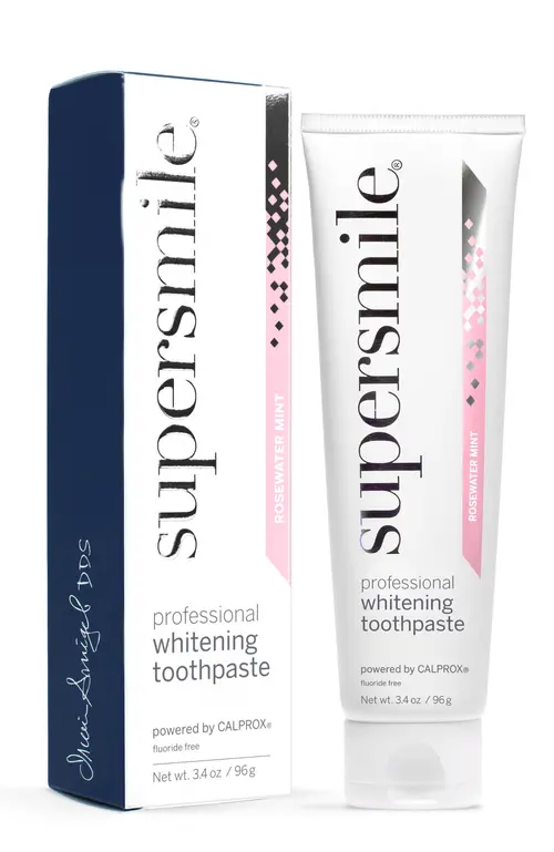 SUPERSMILE Fluoride Free Professional Ning Toothpasterosewater Mint - White