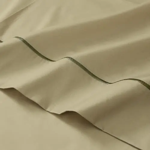 CHUKS COLLINS X LUSH DECOR Linear Cotton Sheet Set - Green