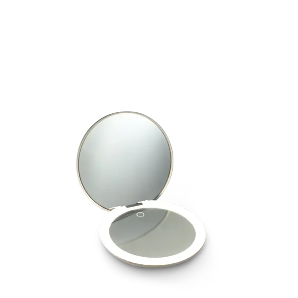 ILIOS LIGHTING Rechargeable Lightweight 5-inch Led Compact Mirror - White