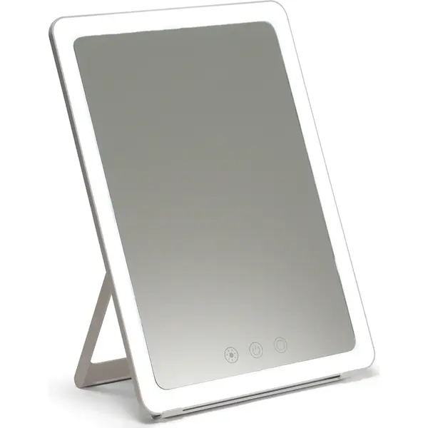 ILIOS LIGHTING Sleek Adjustable Bright Led Slim Makeup Mirror - White