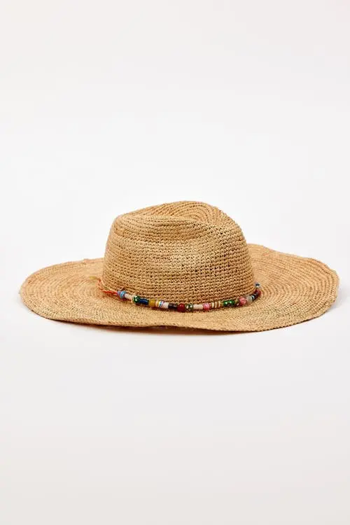 Hat Attack Millie Continental Straw Hat - Natural/multi