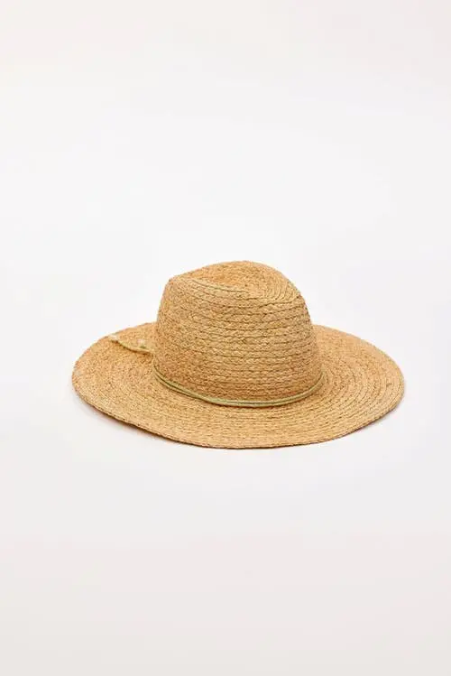 Hat Attack Raffia Braid Continental - Natural/gold