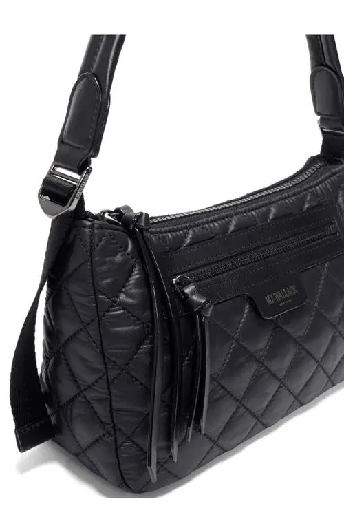 Mz Wallace Small Park Quilted Nylon Shoulder Bag - Black