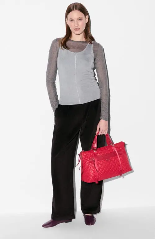 Mz Wallace Medium Park Quilted Satchel - Apple