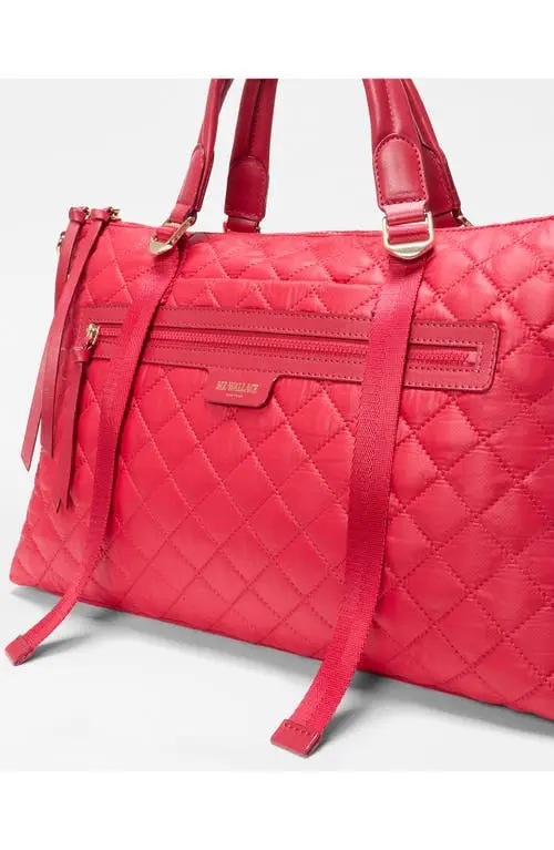 Mz Wallace Medium Park Quilted Satchel - Apple