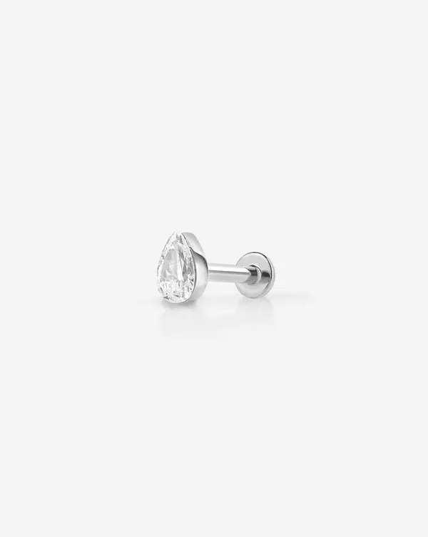 Ring Concierge Pear Lab Diamond Flatback Earring - One-color