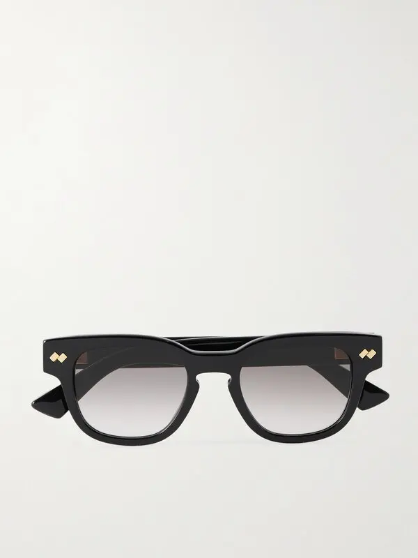 Bottega Veneta Intrecciato Square-frame Sunglasses - Black