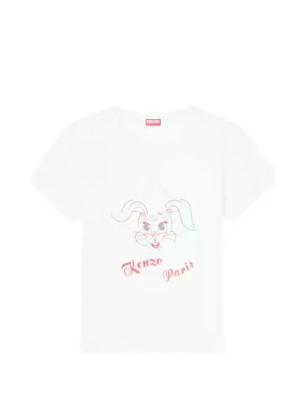 Kenzo Bunny-print T-shirt - White