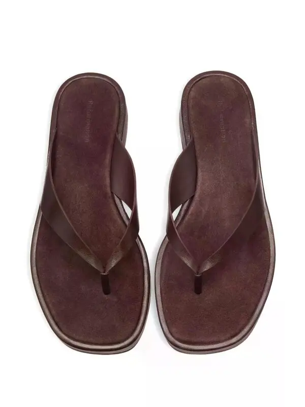 REFORMATION Platform Thong Sandals - Brown