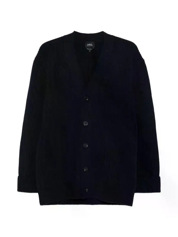 A.p.c. Buttoned V-neck Cardigan - Blue