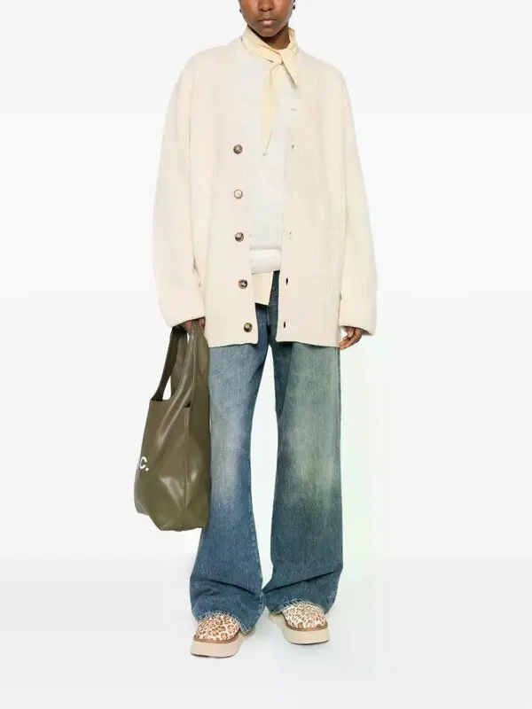 A.p.c. Buttoned V-neck Cardigan - Neutrals