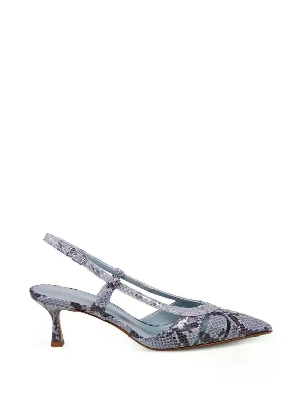 SERGIO LEVANTESI Cutout Snakeskin Pumps