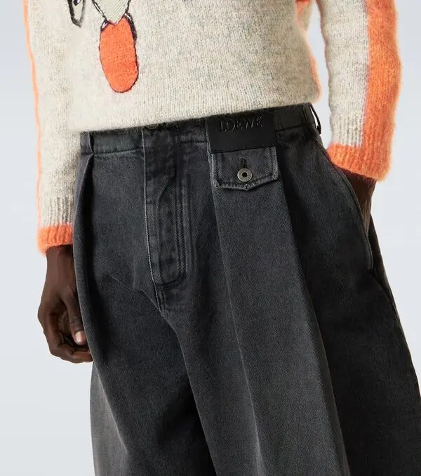Loewe Pleated Barrel-leg Jeans