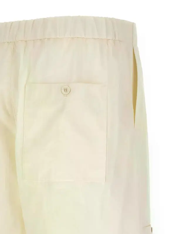 JIL SANDER Drawstring Cargo Trousers - Neutrals