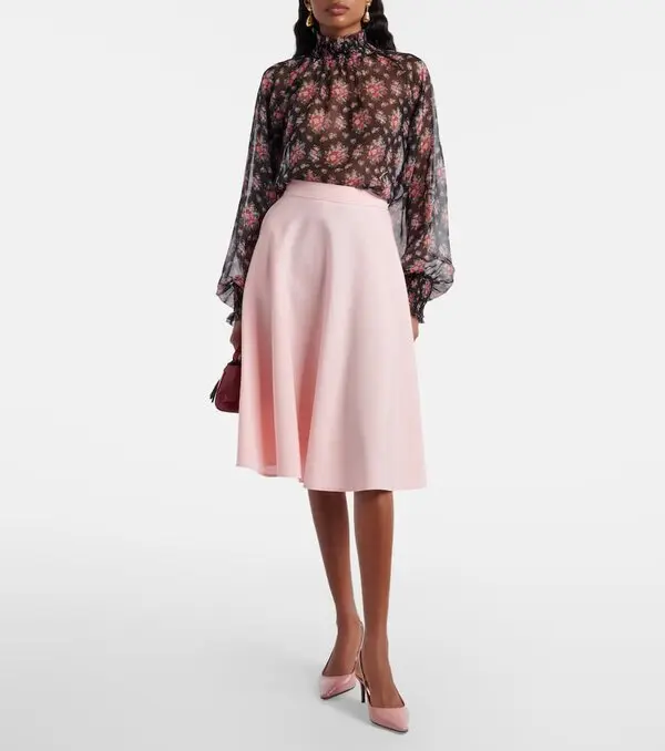 Dolce & Gabbana Wool-blend Midi Skirt