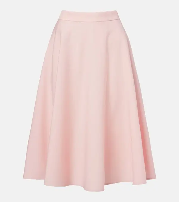 Dolce & Gabbana Wool-blend Midi Skirt - Pink