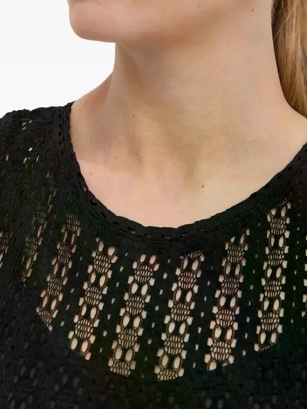 Pinko Openwork Knit Midi Dress - Black