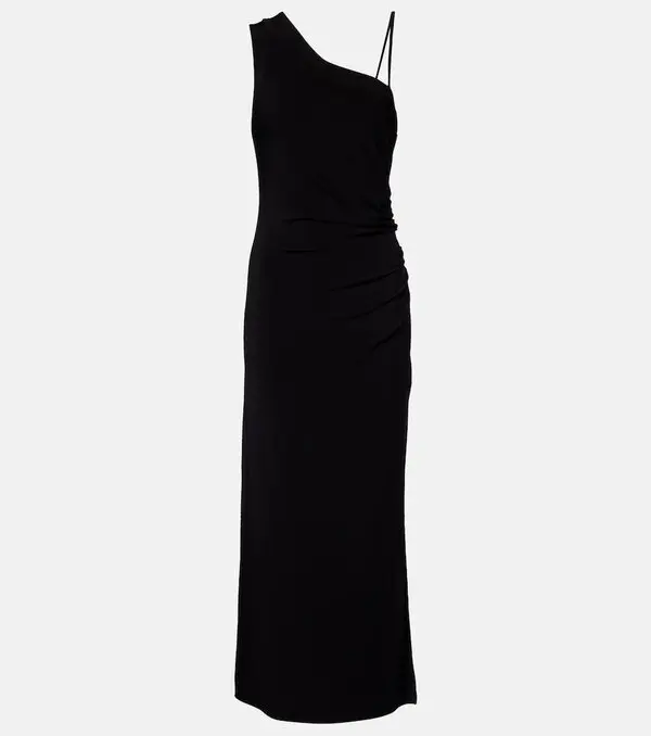 Max Mara Fiabe One-shoulder Midi Dress - Black