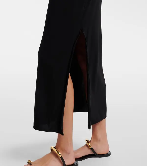 Max Mara Fiabe One-shoulder Midi Dress - Black