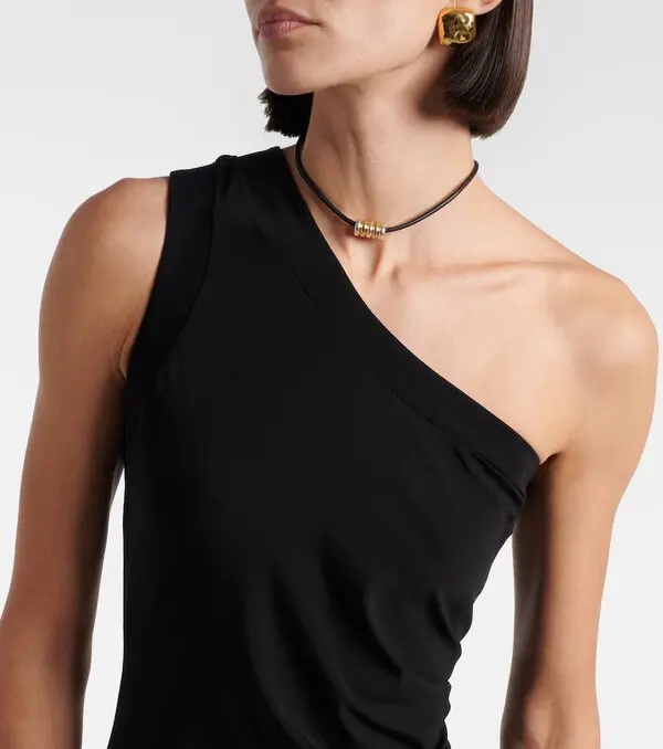 Max Mara Fiabe One-shoulder Midi Dress - Black