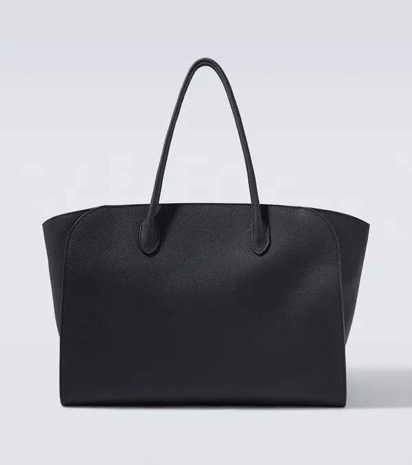 THE ROW Marlo 17 Leather Tote Bag - Black