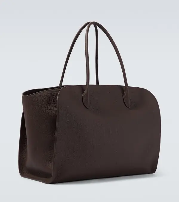 THE ROW Marlo 17 Leather Tote Bag - Brown