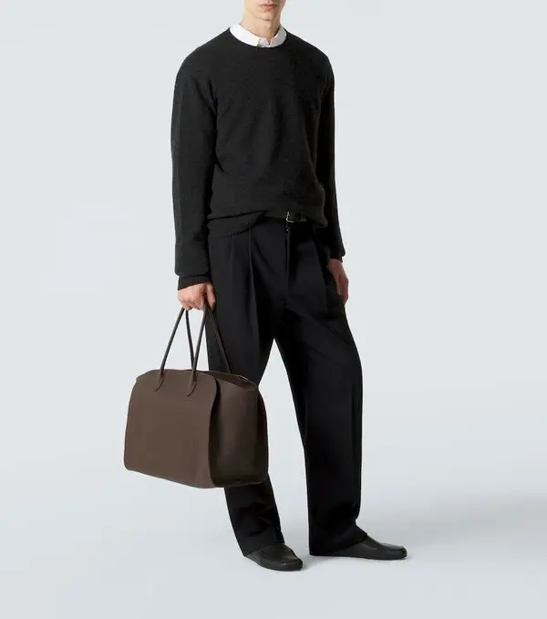 THE ROW Marlo 17 Leather Tote Bag - Brown