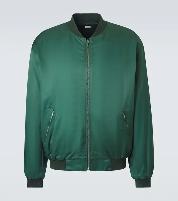 A.PRESSE Cotton-blend Bomber Jacket - Green