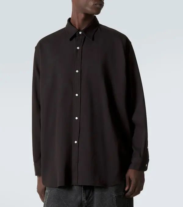 A.PRESSE Cotton Twill Shirt - Black