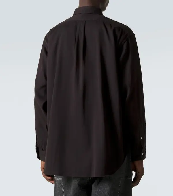 A.PRESSE Cotton Twill Shirt - Black