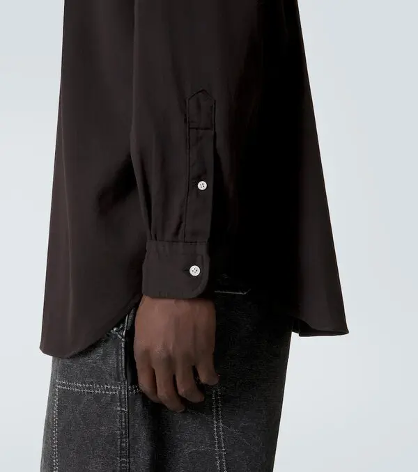A.PRESSE Cotton Twill Shirt - Black