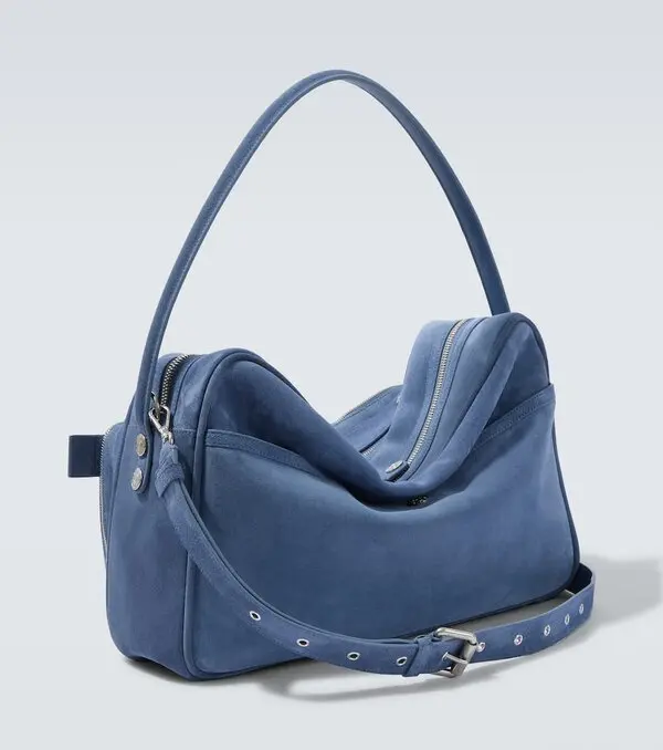 Acne Studios Camero Suede Shoulder Bag - Blue