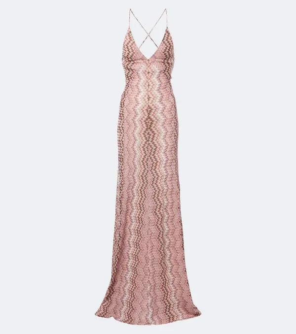 Missoni Zigzag Maxi Dress - Pink