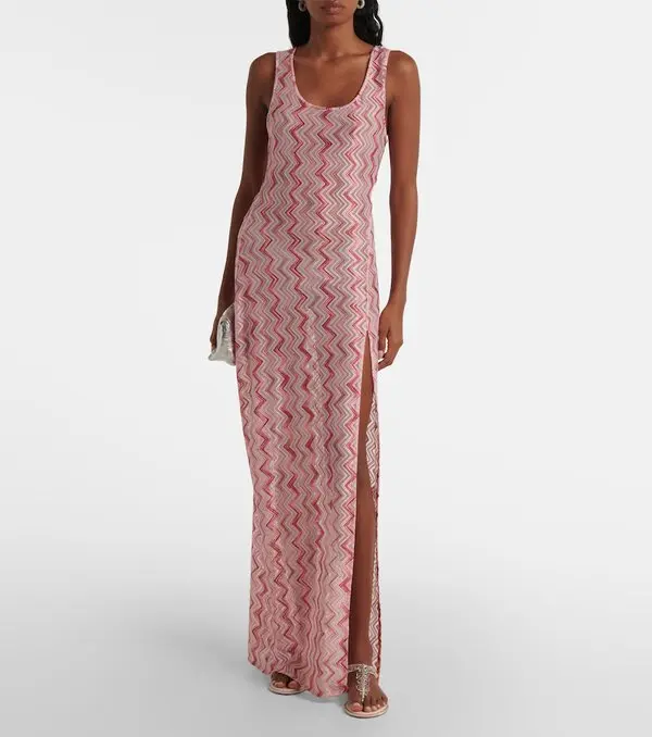Missoni Zigzag Maxi Dress - Pink