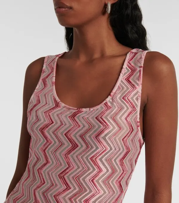 Missoni Zigzag Maxi Dress - Pink