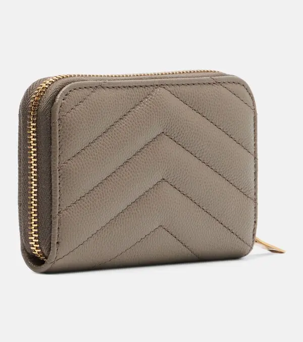 Saint Laurent Cassandre Quilted Leather Card Case
