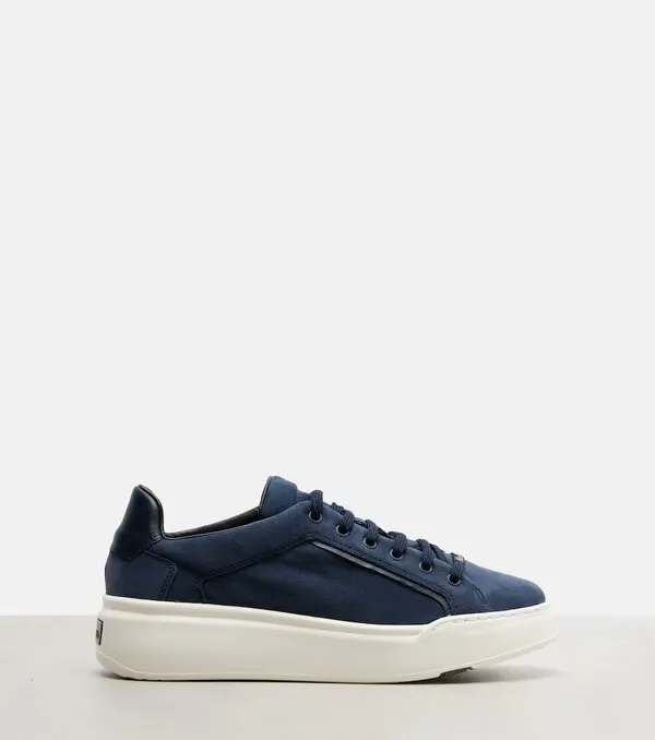 Max Mara Suede Platform Sneakers - Blue