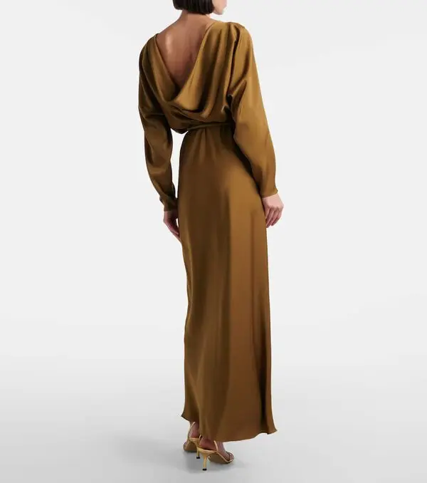 Max Mara Long Sleeve Long Dress - Green | Editorialist