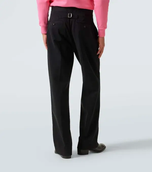 TOM FORD Cotton Drill Wide-leg Trousers