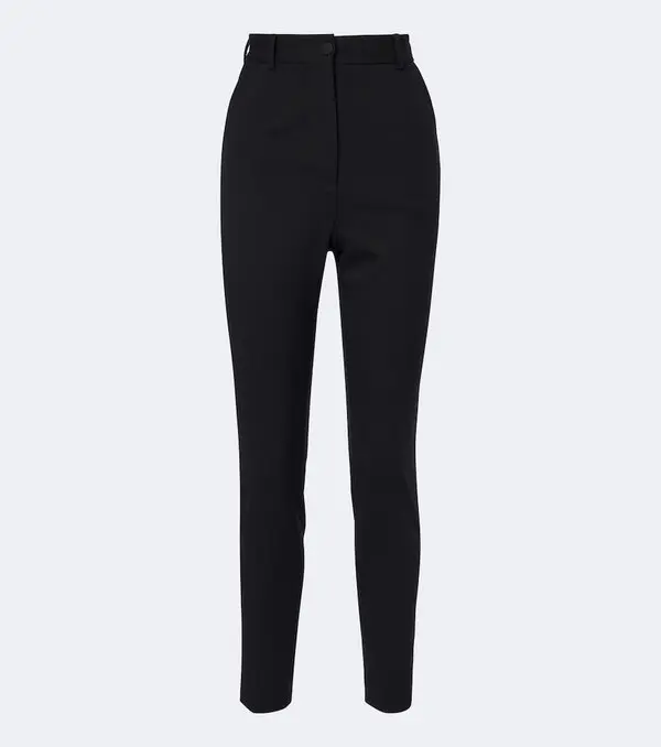 Dolce & Gabbana Wool-blend Slim Trousers - Black